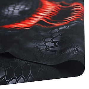 Obacle Motorcycle Face Mask Sun UV Dust Wind Protection Tube Mask Seamless Bandana Face Mask for Men Women Bike Riding Cycling Biker Fishing Outdoor Festival (Teeth Red Black Face Mask)