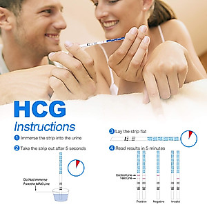 MomMed Ovulation Predictor Kit (HCG25-LH100), with 25 Pregnancy Test and 100 Ovulation Test Strips, Easy to Use Ovulation and Pregnancy Tests with 125 Urine Cups, Accuracy Fertility Test, OPK Test
