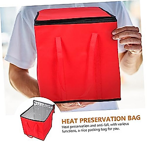 ULTECHNOVO 1pc Portable Cooler Bag Collapsable Cooler Shopping Tote Bag Portable Heating Lunch Box Insulated Pizza Bag Cold Delivery Bag Heated Lunchbox Pizza Insulation Tote Lunch Bag Food