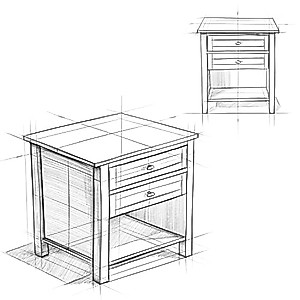 SIMPLIHOME Warm Shaker 24 Inch Wide Night Stand, Bedside table, Light Golden Brown SOLID WOOD, Rectangle, with Storage, 2 Drawers and 1 Shelf, For the Bedroom, Rustic