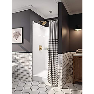 Delta Faucet Dryden 14 Series Single-Function Shower Trim Kit with Single-Spray Touch-Clean Shower Head, Champagne Bronze, 2.0 GPM Water Flow, T14251-CZ-WE (Valve Not Included)