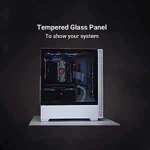 LIAN LI Mid-Tower Chassis ATX Computer Case PC Gaming Case w/Tempered Glass Side Panel, Magnetic Dust Filter,Water-Cooling Ready, Side Ventilation and 2x120mm Fan Pre-Installed (LANCOOL 205, White)