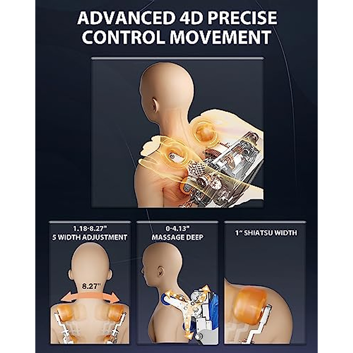 PUDO 2023 4D Massage Chair Full Body | Zero Gravity Shiatsu Massage Chairs Recliner with AI Voice with Heated SL Track Bluetooth Speaker Airbag Yoga Stretch, Foot Roller Auto Legrest (Beige)