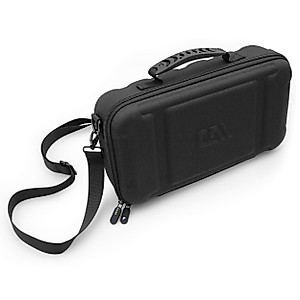 CASEMATIX Hair Clipper Barber Case Holds Three Electric Clippers, Hair Buzzers, Trimmers, T Finisher Liner - Travel Case for Clippers, Stylist and Hair Cutting Supplies