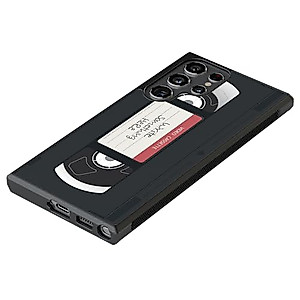 VHS Tape Video Cassette Personalized Black Rubber Phone Case Compatible With Samsung Galaxy S23 S23+ Ultra S22 S22+ S21 S21FE S21+ S20FE S20+ S20 Note 20 S10 S10+ S10e
