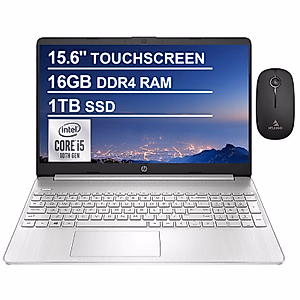 HP 2021 Pavilion 15.6 Inch FHD 1080P Touchscreen Laptop, Intel Core i5-1035G1 (Beats i7-7500U), 16GB DDR4 RAM, 1TB SSD, Bluetooth, Webcam, Win10, Silver + NexiGo Bundle
