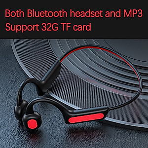 Kimystam Bone Conduction Headphones Wireless B5.3 Open Ear Headphones,Supporting 32G TF Card, Waterproof Earphones, Headset with Mic and MP3 Player, for Running, Cycling, Driving, Sports, and Fitness