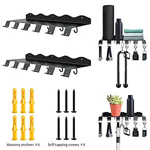 2 Pieces Tonal Accessories Shelf for Gym Wall Storage,Gym Accessory Rack Wall Mount Organizer,Storage Shelves Workout Metal Shelf Holder