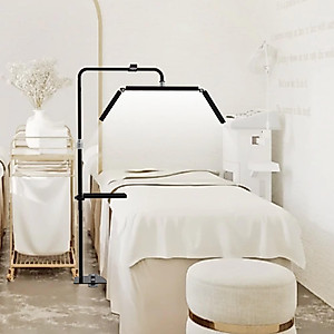 Eyelash LED Floor Light 40W Facialist Moon Light Lashes Dimmable Standing Lamp 3000-6000K Lash Light with Tool Tray and Phone Holder