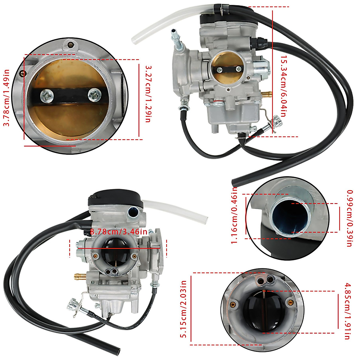 ALL-CARB Carburetor Carb Replacement for Yamaha Bruin 250 350 Big Bear 250 400 Wolverine 350 450 Kodiak 400 450 YFM350 YFM400 YFM450