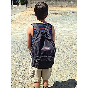 Trailmaker Classic 17 Inch Backpack with Adjustable Padded Shoulder Straps (Black)