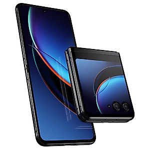 Motorola Moto Razr+ 5G 2023 (256GB, 8GB) 6.9" Foldable AMOLED, Snapdragon 8+ Gen 1, US 5G / Global 4G LTE (GSM Unlocked for T-Mobile, Metro, AT&T) XT2321-5 (w/Fast Wireless Charger, Black) (Renewed)