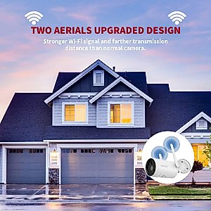 《 Two-Way Audio & Truly Wireles》 Outdoor Solar Powered Rechargeable Battery Camera, Surveillance WiFi Camera with Solar Panel, Security Home IP Camera, PIR Motion Detection, Waterproof, Night Vision