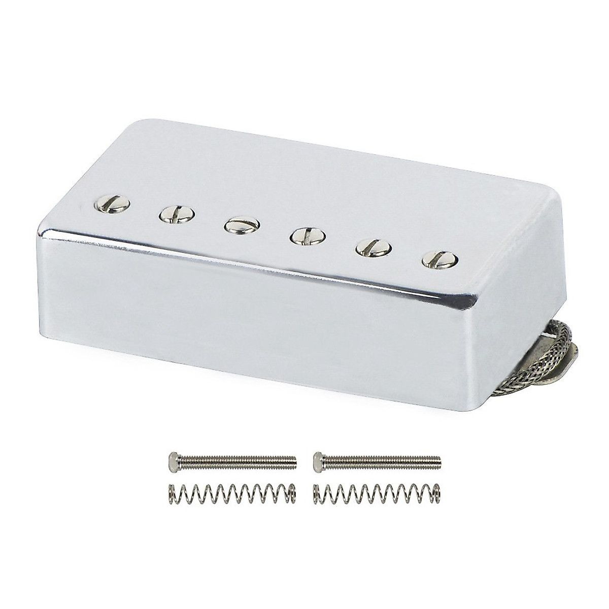 FLEOR Alnico5 Guitar Humbucker Pickup Set Chrome Bridge & Neck Pickups Compatible with LP style Guitar Part