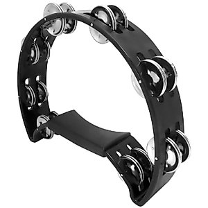 Performance Plus Headless Pro Church Quality Black Rhythm Tambourine, 10" (HMT1B)