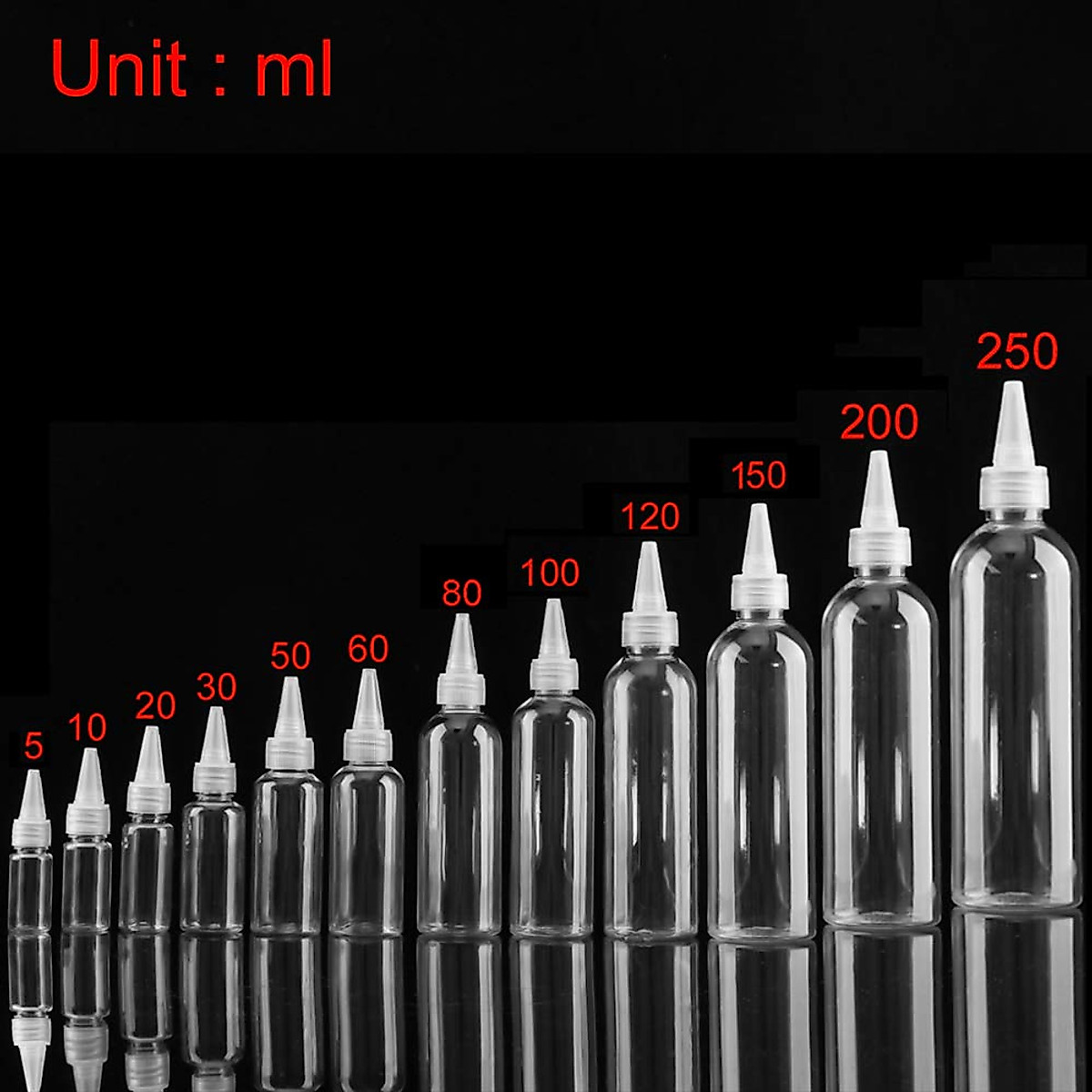 CHDHALTD 5Pcs Plastic Empty Dropper Bottles, Reusable Liquid Dispenser with Twist Top Cap for Childproof Cap Squeeze Bottles(150ml)