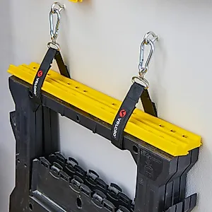 VELCRO Brand VEL-30688-USA Easy Hang Heavy Duty Straps Garage Storage and Organization, Extension Cord Holder, Pool Hoses, Tools, Shed, 2pk Large Holds 300lbs, Black