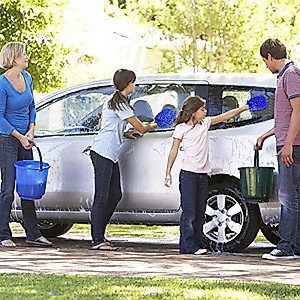 BBTO 5 Pieces Car Wash Mitts Chenille Microfiber Wash Mittens Double Sided Scratch-Free Wash Mitt (Royal Blue)