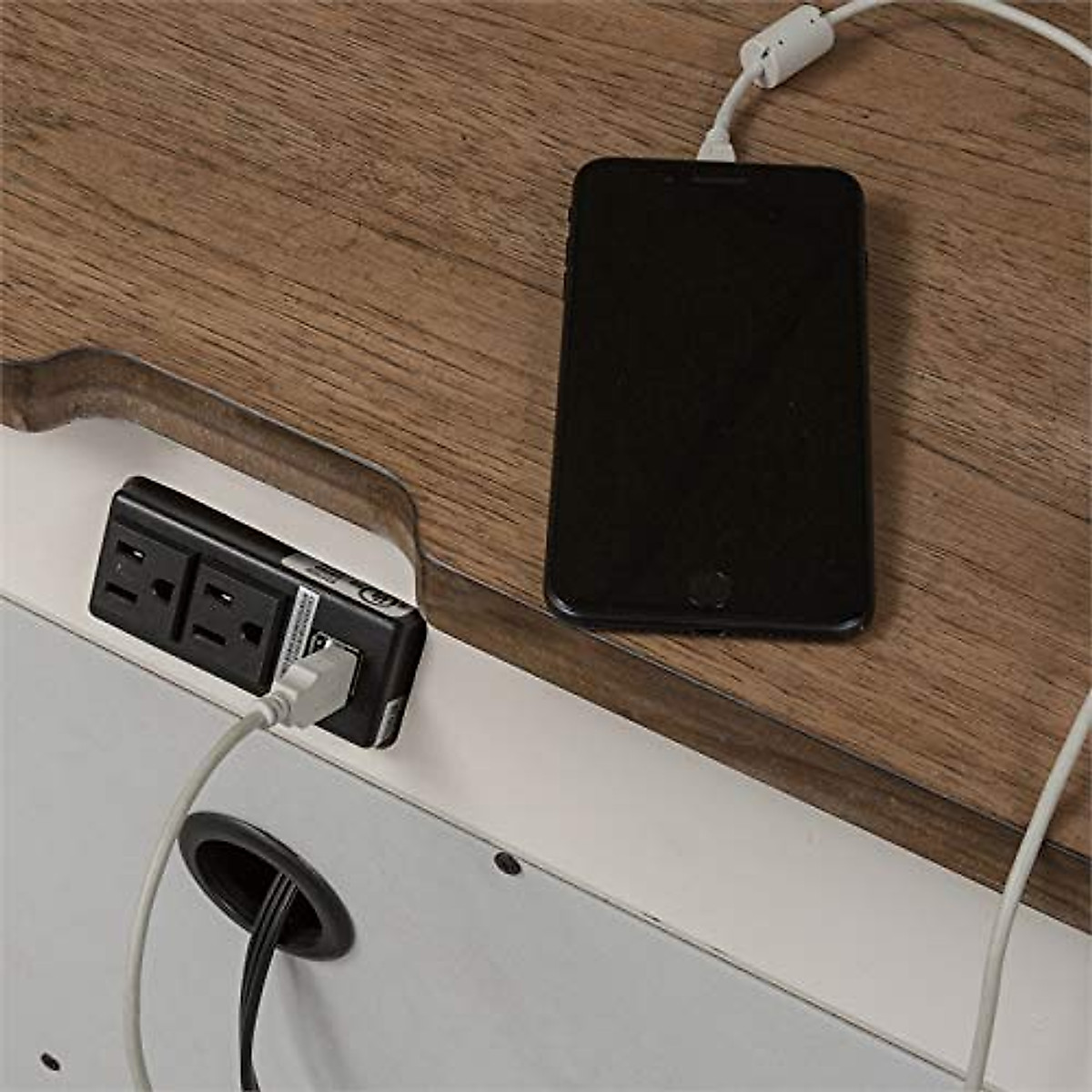 Liberty Furniture Farmhouse Reimagined White 3 Drawer Night Stand w/Charging Station