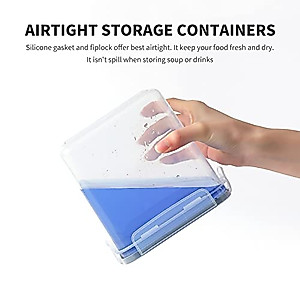 OFODE Airtight Food Storage Containers 20 Pices BPA Free Plastic Kitchen Pantry Organization and Storage for Sugar Flour Snack Cereal with Fliplock Lids Include Labels Freezer and Dishwasher Safe