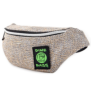 DIME BAGS Stash Pack Hemp Waist Pack | Small Hipster Fanny Pack with Adjustable Strap (Sand)