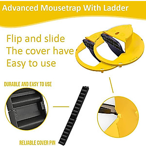 Mouse Trap - Humane Mouse Trap - Bucket Mouse Traps - 5 Gallon Bucket Compatible Trap with Multi Purpose - Flip and Slide Bucket Lid Mouse Trap - Multi Catch and Auto Reset Mouse Trap - Rat (2PCS)