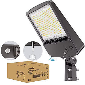 HYPERLITE 200W LED Parking Lot Light, 30000LM Dusk to Dawn LED Parking Lot Lights Outdoor with Slip Fitter, 5000K UL Listed IP65 Waterproof Outdoor Commercial Area Lighting for Driveways, Sport, Barn