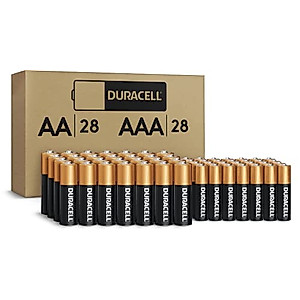 Duracell Coppertop AA + AAA Batteries, 56 Count Pack Double A and Triple A Alkaline Battery with Power Boost Ingredients, Long-lasting Power (Ecommerce Packaging)
