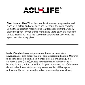 Acu-Life 1 Teaspoon Dropper, Accurate Dose Everytime, 1 TSP/5 ml, Made in the USA