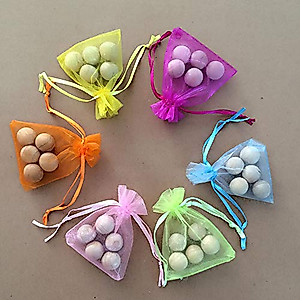 TooGet Natural Camphor Ball Fresh Cinnamomum Camphora Root for Clothes Storage, Closets & Drawers - 30 Balls & 6 Bags