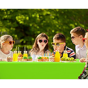 Hosuly Mexican Fiesta Tablecloth 54 x 108'' Party Plastic Tablecloth Striped Table Cover for Mexican Fiesta Party Decorations(Simple Style, 6 Pcs)