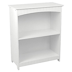 KidKraft Nantucket Storage Bench - White & Nantucket 2-Shelf Bookcase - White