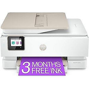 HP Envy Inspire 7955e Wireless Color All-in-One Printer with 6 Months Free Ink (1W2Y8A) (Renewed Premium),White