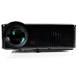 Pyle Updated Video Projector 5” - LCD Panel LED Cinema Home Theater with Built-in Stereo Speakers, 2 HDMI Ports & Keystone Adjustable Picture Projection for TV PC Computer & Laptop - PRJLE33