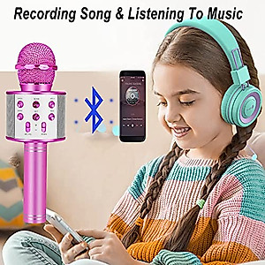 Niskite Kids Toys for 3-14 Year Old Girls Gifts,Karaoke Microphone Machine for Kids Toddler Toys Age 4-12, Christmas Birthday Valentine Gifts for 5 6 7 8 9 10 Year Old Teens Girl