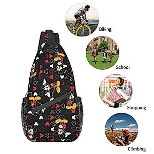 Cyrhjaxf Cute Design Cross Chest Bag Sling Backpack Crossbody Shoulder Bag Travel Hiking Daypacks For Men Women