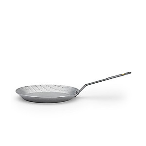 de Buyer MINERAL B Carbon Steel Steak Pan - 11” - Ideal for Searing & Browning Meat - Naturally Nonstick - Made in France