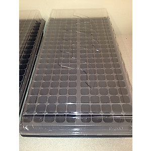 Seed Starting Kit (2ea) Seed Trays, 200 Cell Plug Trays, Humidity Dome Lids, Cloning