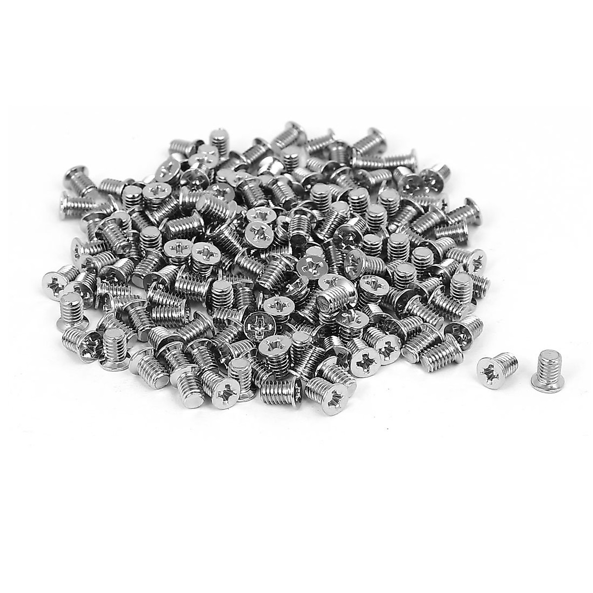 Aexit Computer PC Screws & Bolts Case 2.5" HDD Flat Phillips Head Hard Drive Screw Machine Screws M3x4.8mm 200pcs
