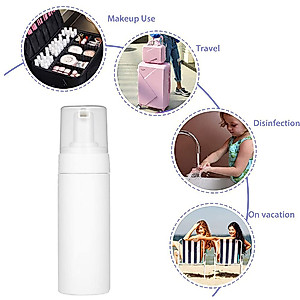 150ml White Empty Plastic Foam Pump Bottles, Soap Pump Dispenser Bottles for Travel Bathroom Kitchen Sink Countertop (3Pcs)