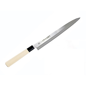 JapanBargain 1553, Japanese Yanagiba Sashimi Sushi Chef Knife High Carbon Stainless Steel 9-1/2 inch Blade Made in Japan, 240mm