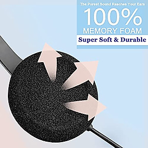 Plantronics Headset Ear Cushions Replacement Foam Ear Pads for Plantronics HW251N HW261N HW510 HW520 Blackwire C320 3210 3220 3320 Jabra PRO 920 Biz 2300 GN2000 Headphones (4 Pack)