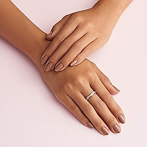 Pandora Sparkling Twisted Lines Ring - Stackable Rose Gold Ring for Women - 14k Rose Gold-Plated Rose with Cubic Zirconia - Size 9