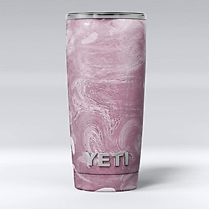 Design Skinz Pink Slate Marble Surface V15 - Skin Decal Vinyl Wrap Kit Compatible with The Yeti Rambler Cooler Tumbler Cups