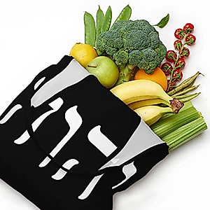 Yhwh Canvas Shoulder Tote Bags Reusable Handbags Shopping Bag For Daily Women Or Men