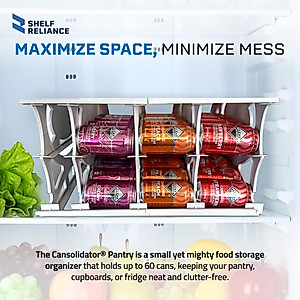 Cansolidator Pantry Plus Stores 60 cans | Rotate Cans First in First Out | Canned Food Organizer for Pantry | Canned Food Storage | Organize Your Kitchen and Pantry