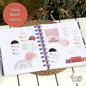 Happy Planner 2023 Daily Planner and Calendar, 12-Month Daily, Weekly, and Monthly Planner, January 2023–December 2023, Vertical Planner, Happy + Mod Theme, Big Size, 8 1/2 Inches by 11 Inches