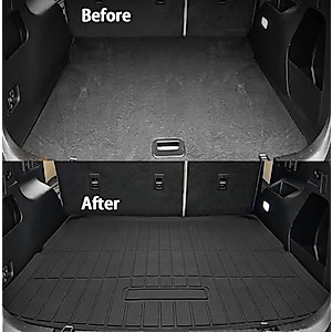 Edge Cargo Liners - All-Weather Tech Rear Trunk Tray Cargo Mats Protector Compatible with 2015-2023 Ford Edge with 5 Seats,Not for Titanium Model,3D Waterproof Durable Odorless TPO Accessories