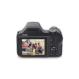 Minolta 20 Mega Pixels High Wi-Fi Digital Camera with 35x Optical Zoom, 1080p HD Video & 3" LCD, Black (MN35Z-BK)
