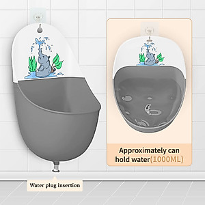 AIR&TREE Portable Potty Training Urinal Toilet for Toddler Boys, Kids Pee Trainer, Funny Baby Training Potties, Foldable for Travel(Grey)